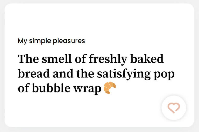 60+ My Simple Pleasures Hinge Answers That Stand Out From The Crowd ...